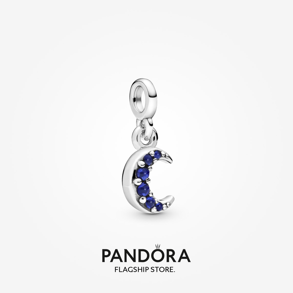 Pandora ME Crescent Moon Dangle Charm with True Blue Crystal | Shopee ...