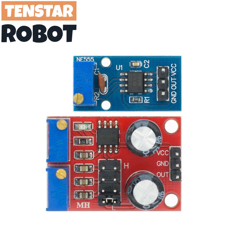 NE555 pulse frequency duty cycle adjustable module square wave ...