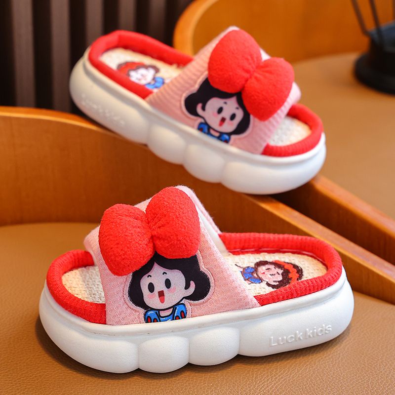 2023 tahun linen selipar kanak-kanak baru jenis boleh bernafas budak ...