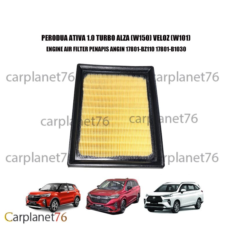 PERODUA ATIVA 1.0 TURBO ALZA (W150) VELOZ (W101) ENGINE AIR FILTER ...