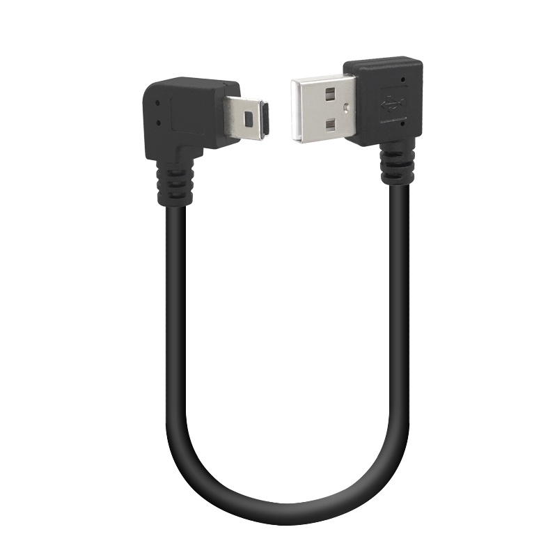Left right Mini USB B Type 5pin Male 90 Degree Left Angled to USB 2.0 ...