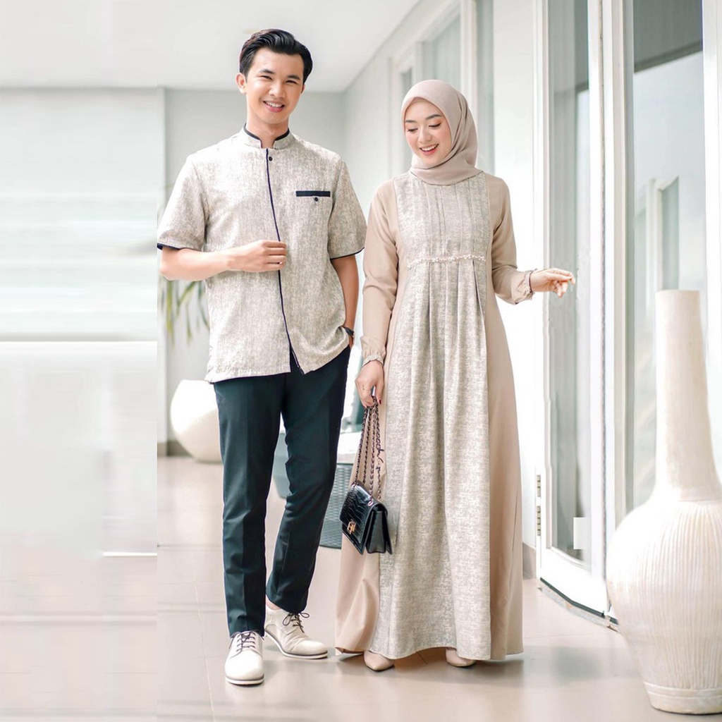 Azkana BATIK - Couple Gamis Syari Ameena Gamis Lebaran 2025 Syari ...