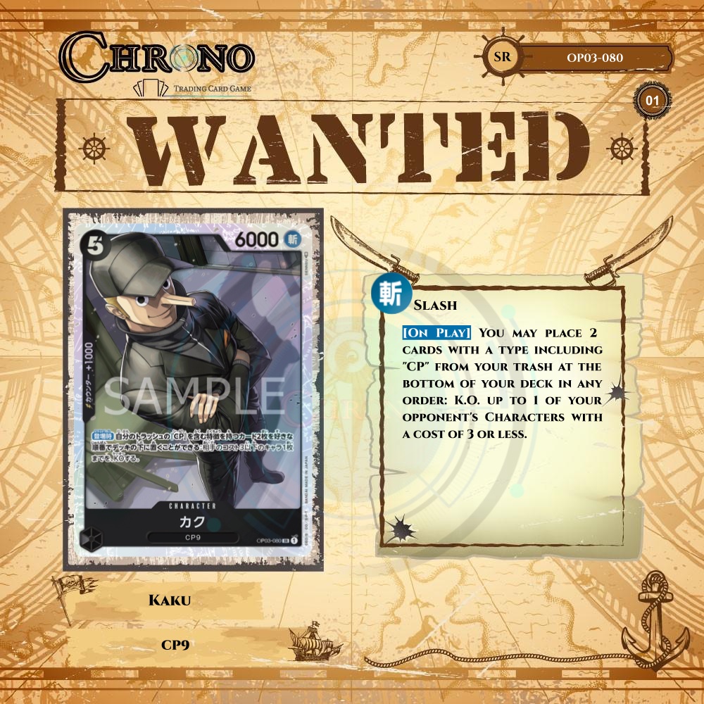 OP03-080 | Kaku | Super Rare | Character | One Piece TCG Single | Pillars of Strength | One ...