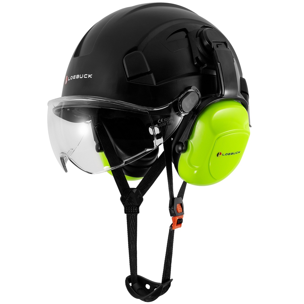 LOEBUCK American style construction work safety helmet with goggles and ...
