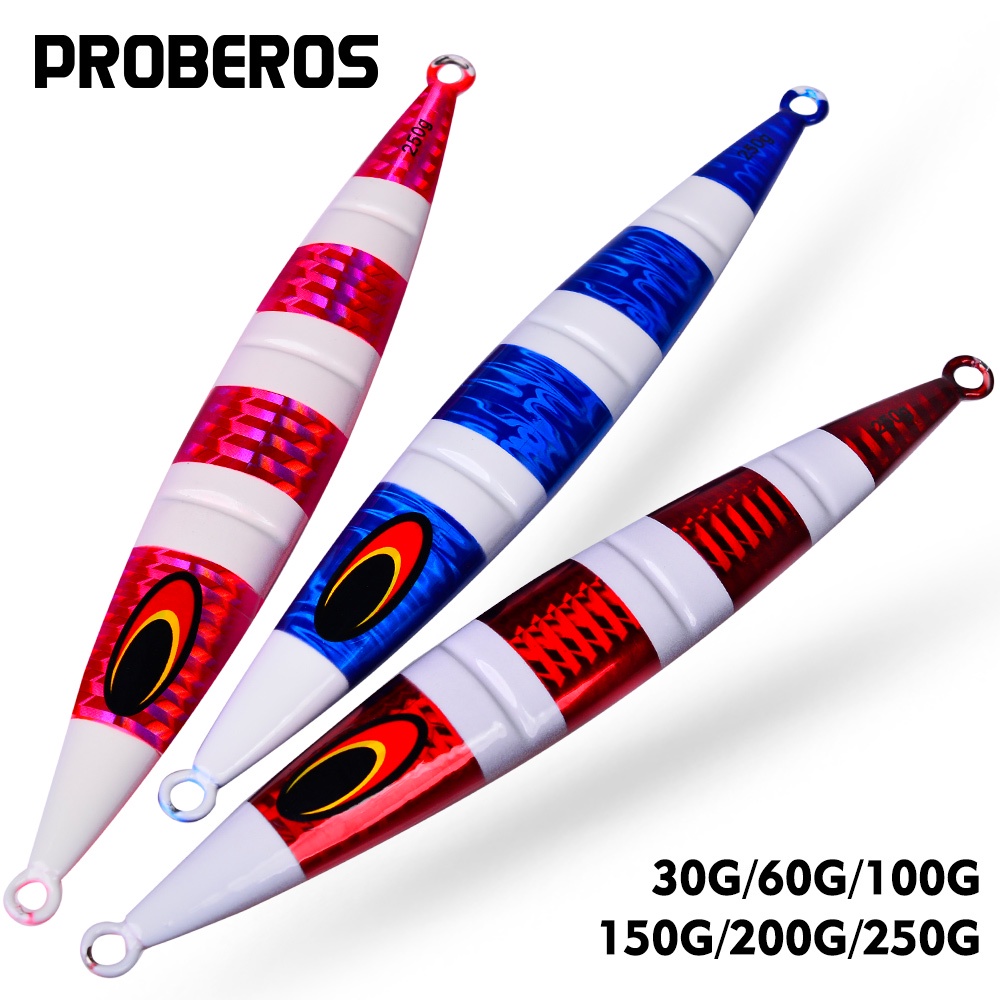 PROBEROS 5PCS Slow Cast Jigging Bait 30-60-100-150-200-250g Metal Jigs ...