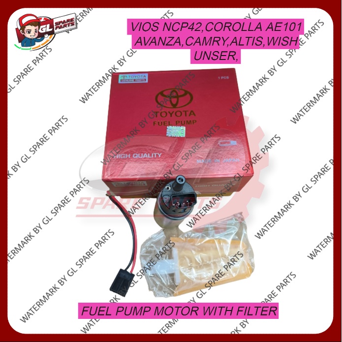 TOYOTA FUEL PUMP MOTOR TOYOTA VIOS NCP42 COROLLA AE101 AVANZA CAMRY ...