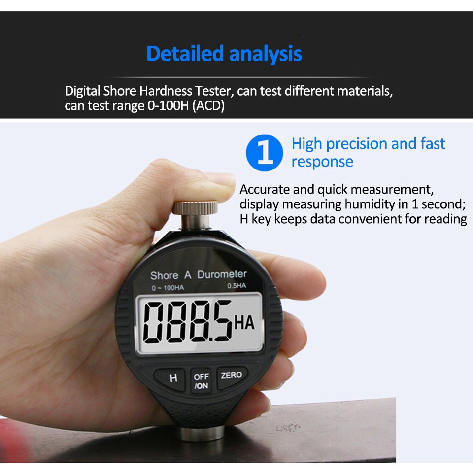 Hardness Tester LCD Display Meter Shore 0-100 A/C/D Digital Shore ...