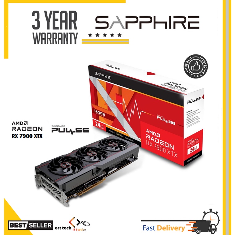 SAPPHIRE RADEON PULSE RX7900XTX 24GB GDDR6 GPU GRAPHICS CARD RX 7900 ...