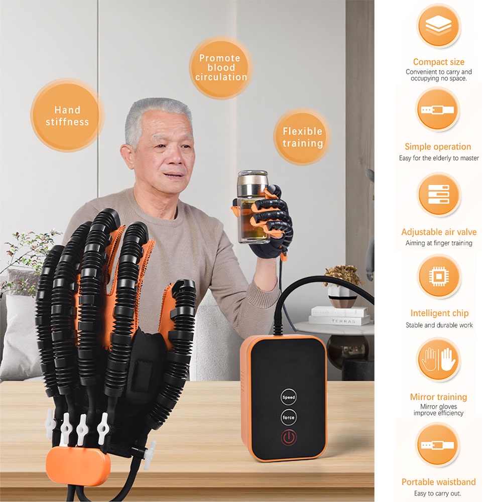 Suolaer Electric Rehabilitation Robot Gloves Auxiliary Training Gloves ...