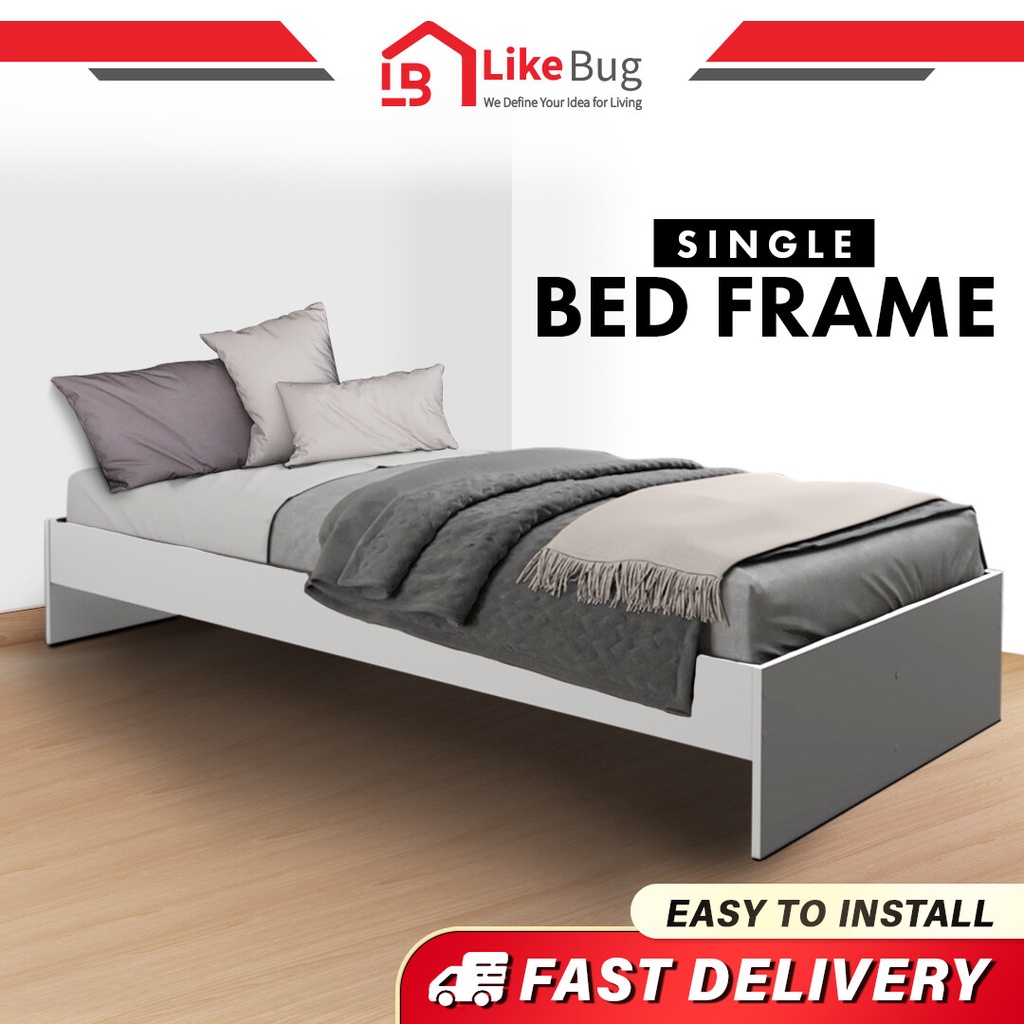 ⚡️LIKE BUG⚡️Wooden Single Bed frame / Katil / Wardrobe / Drawer New ...