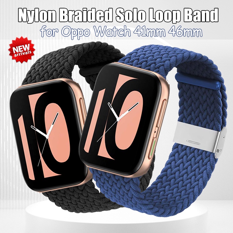 Nylon Braided Solo Loop Band for Oppo Watch 41mm 46mm Strap for Oppo ...