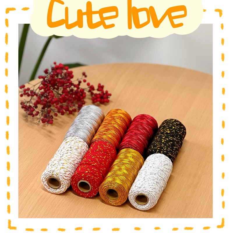 Macrame Cotton Rope 2mm 100m Handmade ColorFor Gift Packaging Thread ...