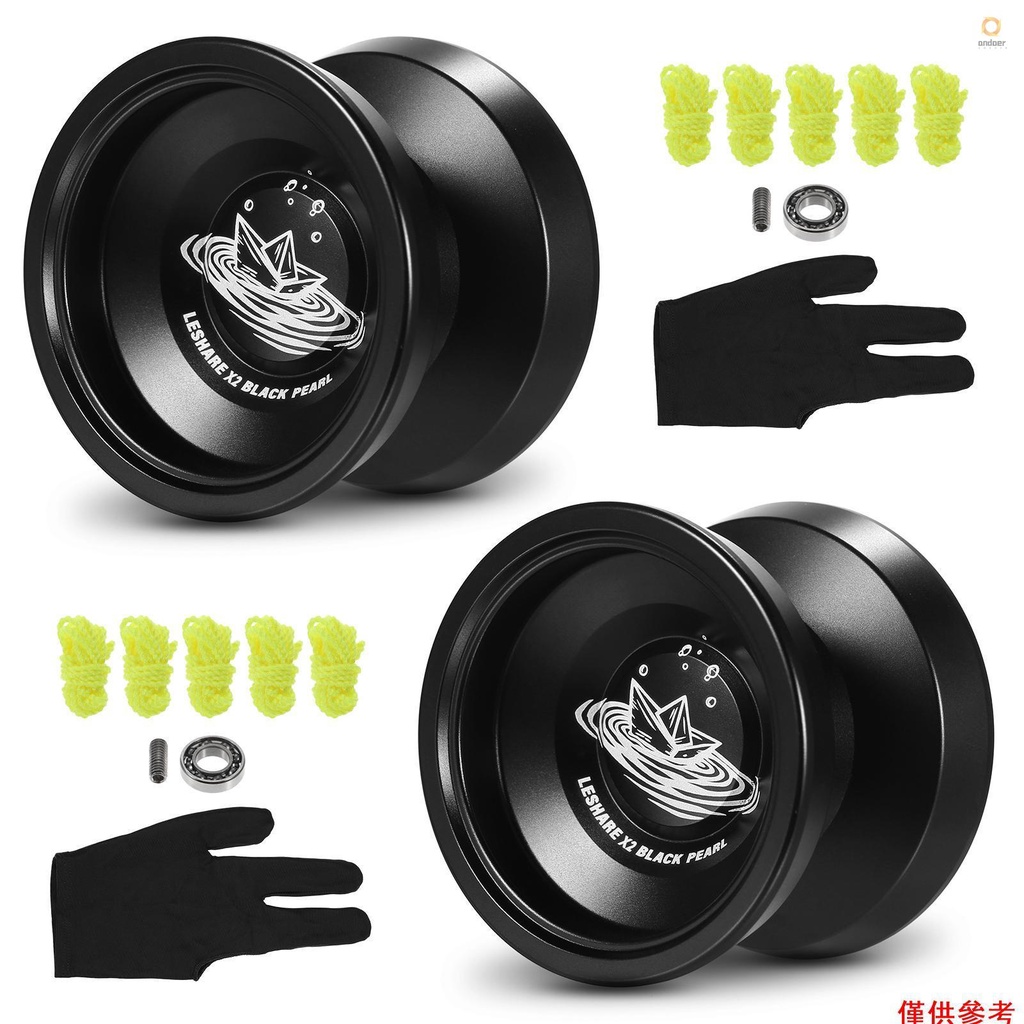 2 Pack Aluminum Yoyo Balls Competitive Yo Yo Gift with Bearing Strings ...