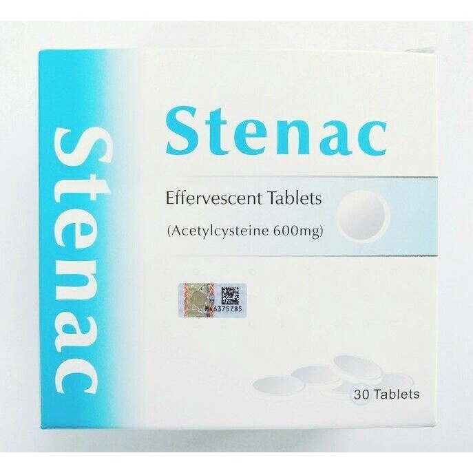 Stenac Effervescent Tablets (Acetylcysteine 600mg) 30s | Shopee Malaysia