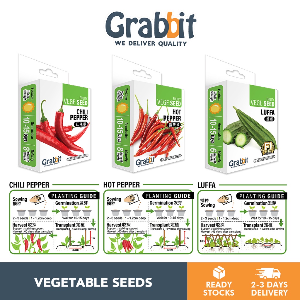 [Biji Benih Sayur Buah-Buahan]GRABBIT Vegetable & Fruits Seed | Shopee ...