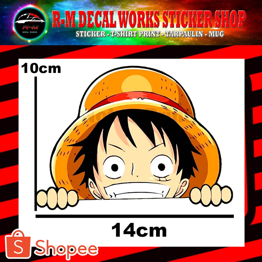 RM Monkey D. Luffy One Piece Luffy Car Sticker Reflective Motorcycle ...