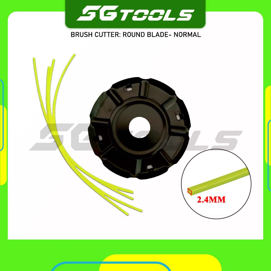 BRUSH CUTTER: ROUND BLADE- NORMAL 2.4MM/ NYLON STRING GRASS TRIMMER ...