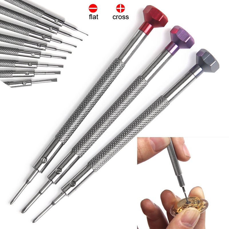 0.6mm to 2.0mm Screwdriver Watch Repair Tool Alloy Stainless Steel Flat ...