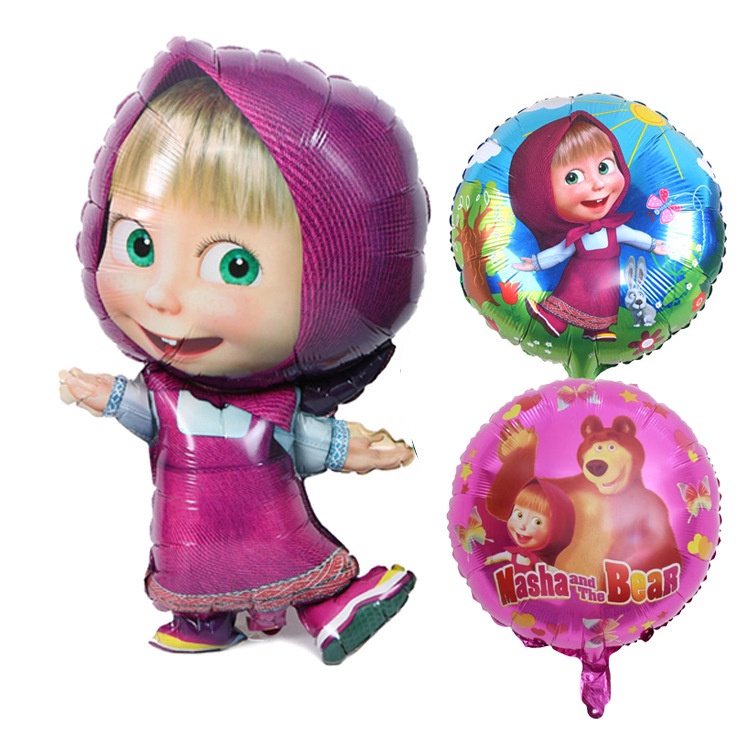 Masha and The Bear Theme Aluminum Foil Balloon Children's Toy Balloon ...