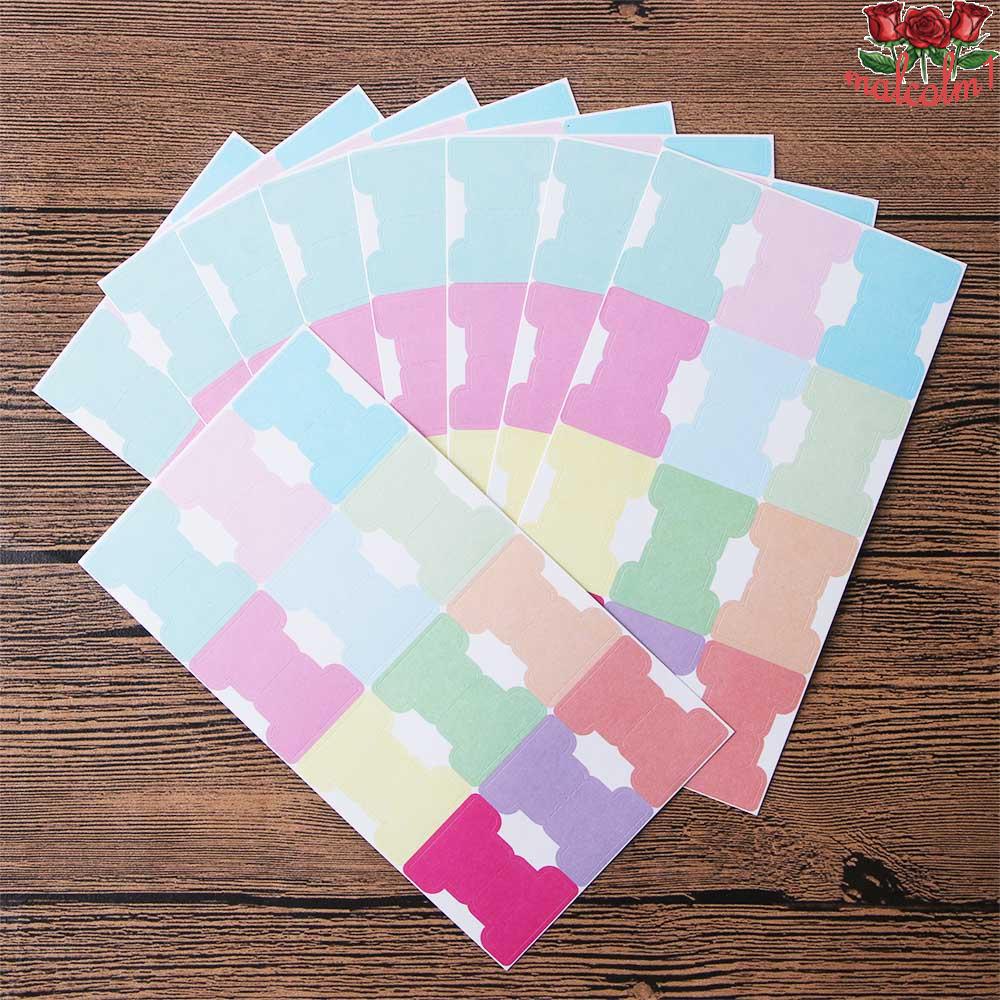 MALCOLM1 Index Label Sticker Multicolor Writable File Tabs Office ...