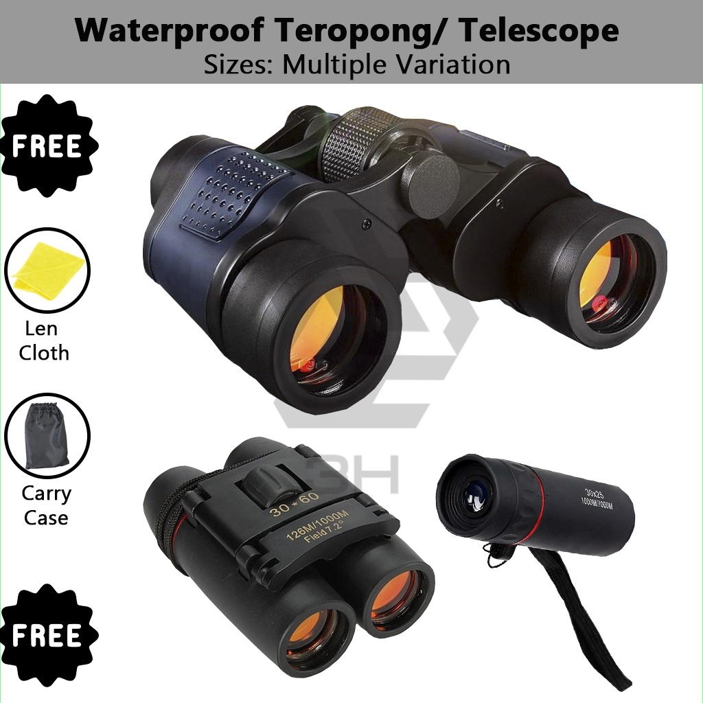 3H Fitness Portable TEROPONG Binocular Day&Night Vision Telescope ...