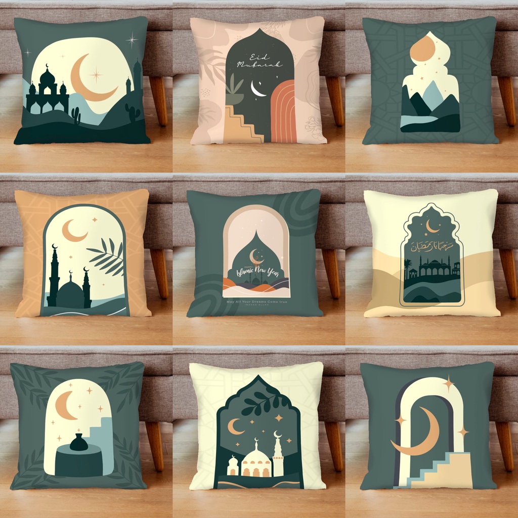 Boho Motif Printed Sofa Cushion COVER Ramadhan Eid Al-Fitr Eid Ramadan ...