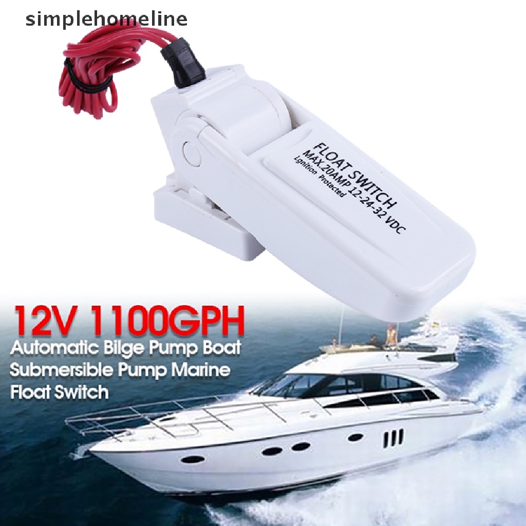 simplehomeline 12V 1100GPH Automatic Bilge Pump Boat Submersible Pump ...