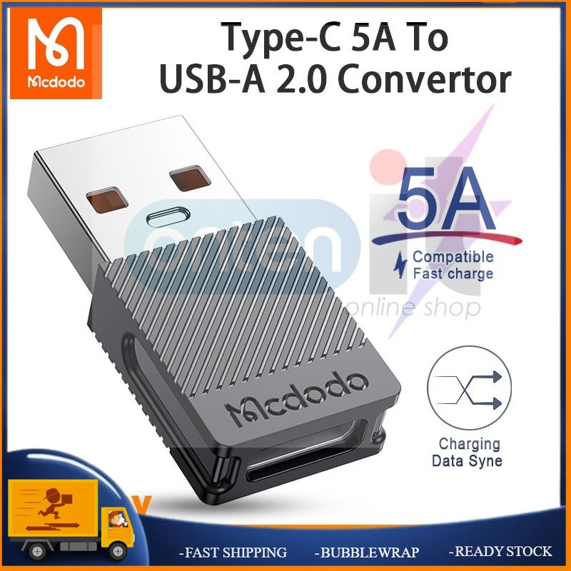 Mcdodo OT-697 usb a 2.0 to type c 5A fast charger QC 3.0 converter ...