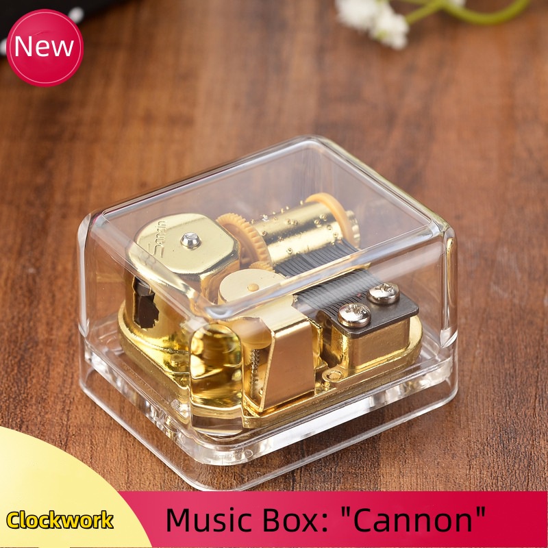 Acrylic Round Square Heart Shape Transparent Wind-up Clockwork Music ...