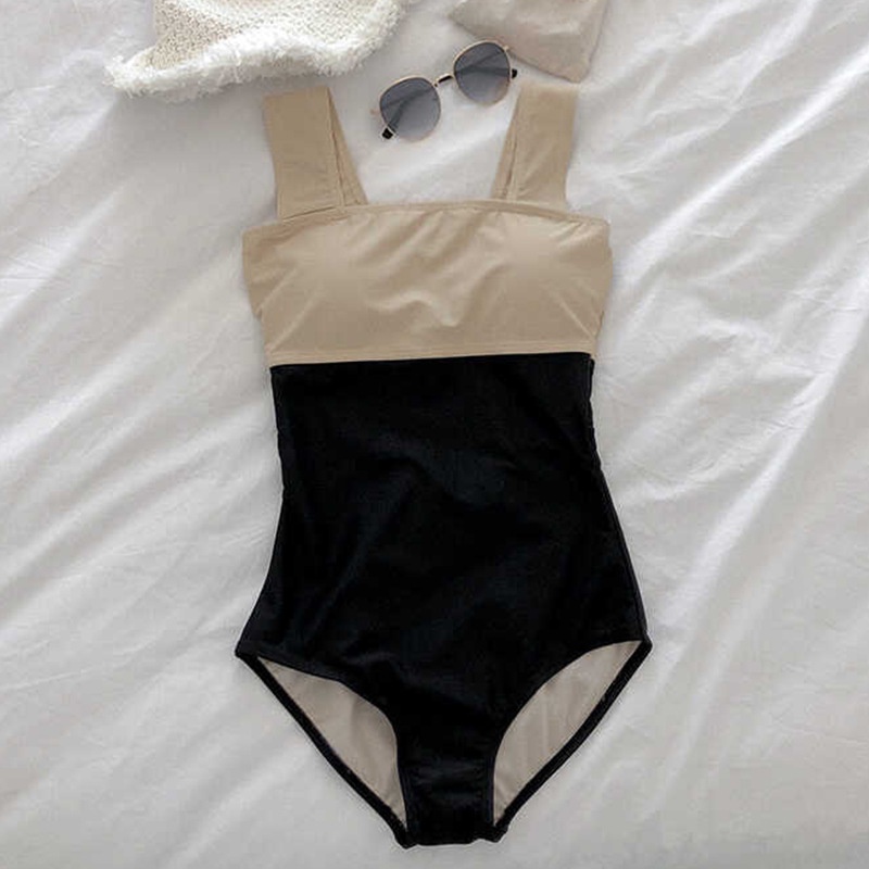 New color-blocking swimsuit, one-piece swimsuit, high-quality fabric ...
