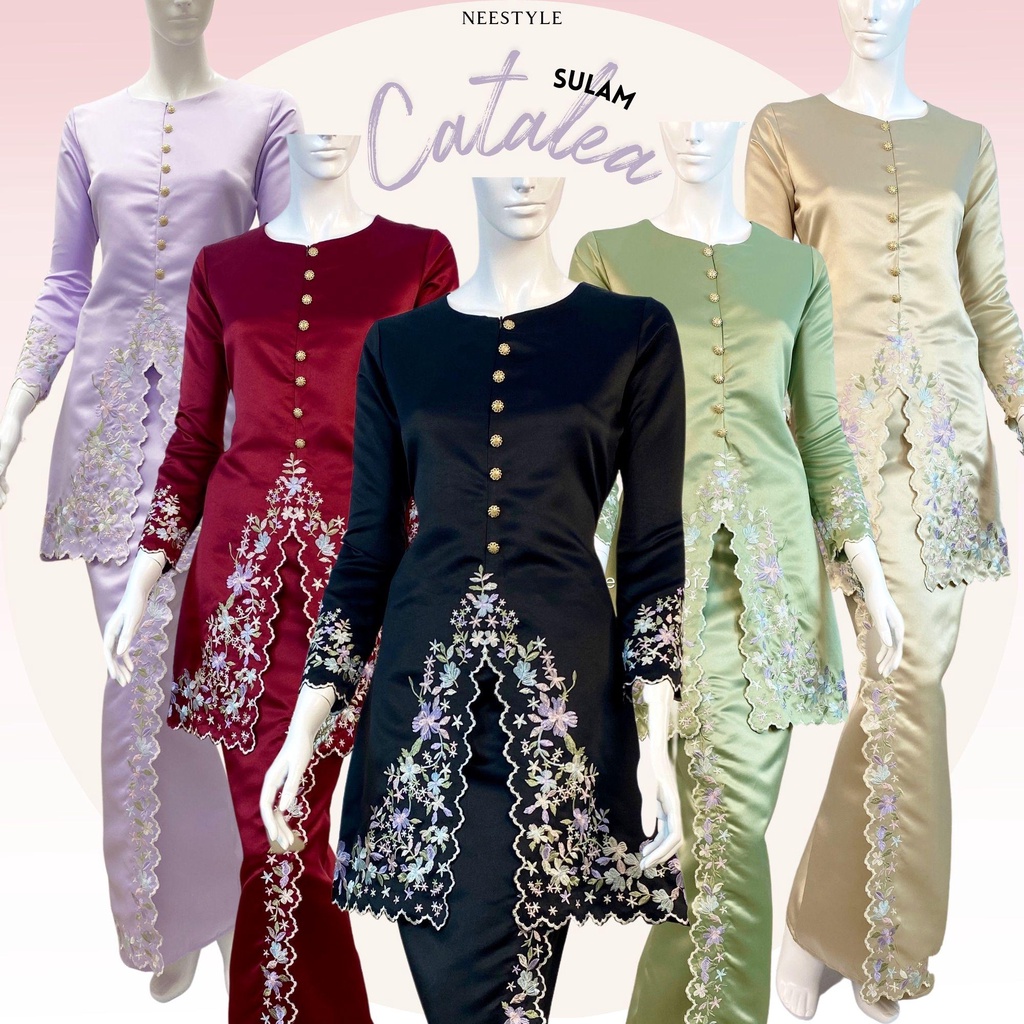 [NEESTYLE] CATALEA • Baju Kurung Moden Sulam Nursing Friendly - Baju ...
