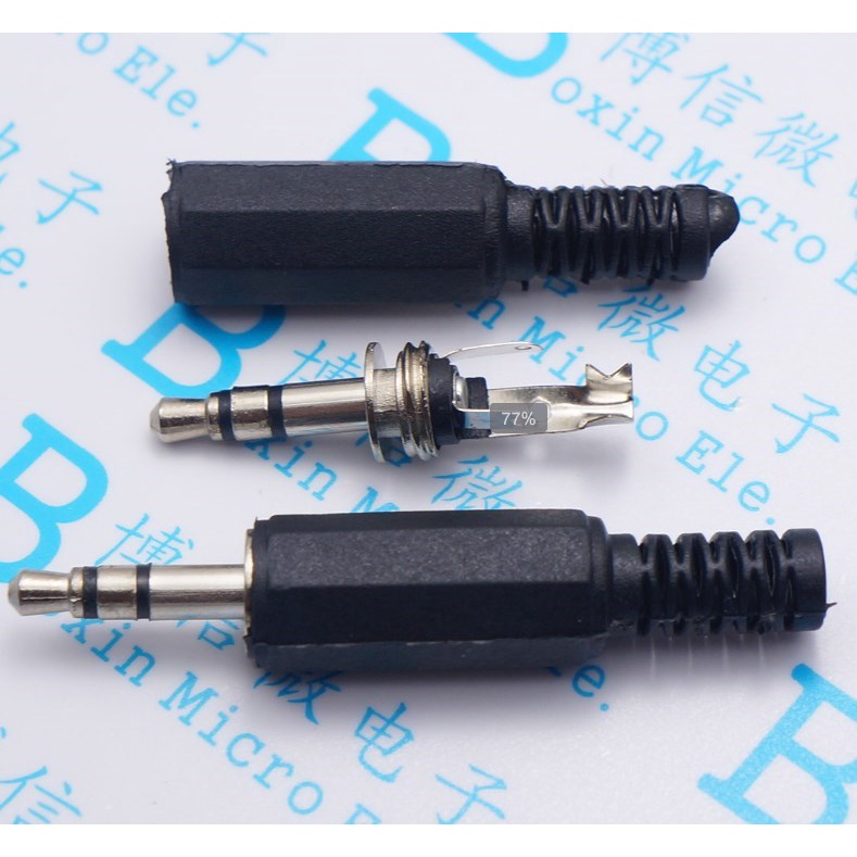 3.5m Dual Channel Plug Audio Plug 3.5 Welding Wire Plug Headphone Plug ...