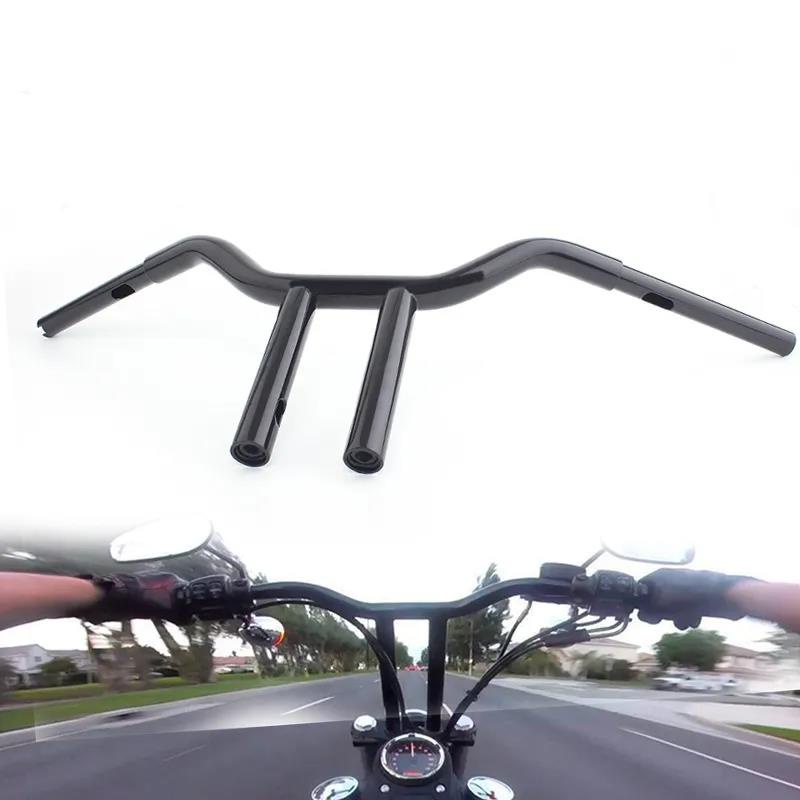 Black 14" Rise Handlebar T-Bar For Harley Dyna Fat Bob Low Rider ...