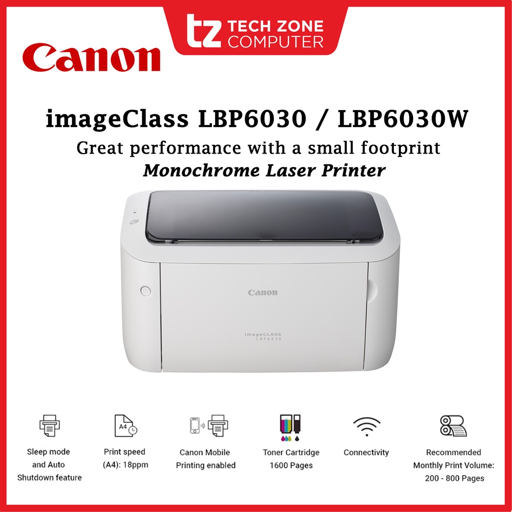 Canon ImageCLASS LBP6030 / LBP6030W WIFI Monochrome Laser Printer | Shopee Malaysia