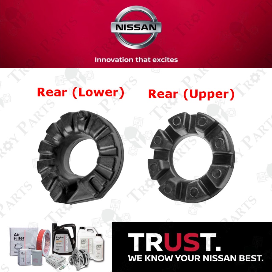 (1pc) Original Nissan Coil Spring Rubber Top Upper / Lower Bottom Rear ...