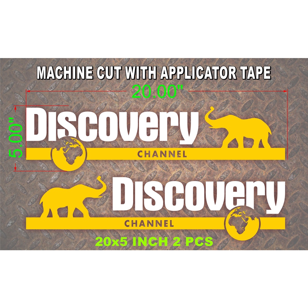 Discovery Channel Machine cut Vinyl sticker( 2 pcs with applicator ...