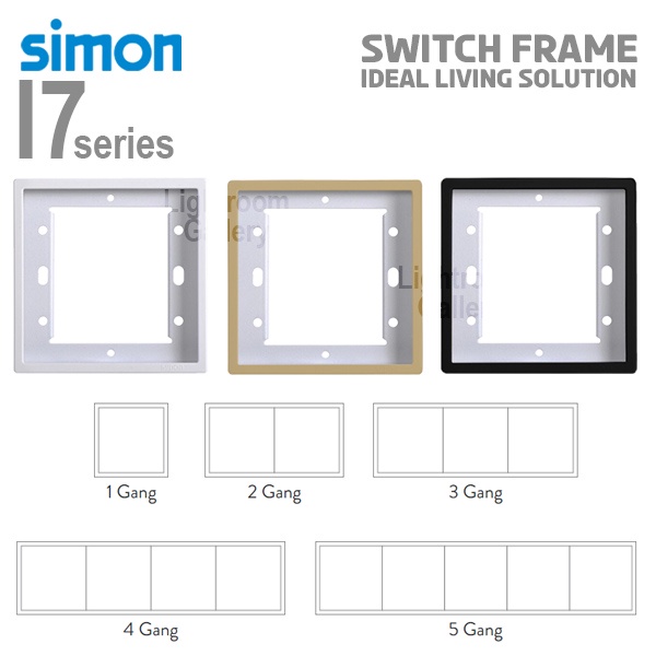 Simon I7 Series Multi-Gang Frame Black / White / Champagne 2Gang ...