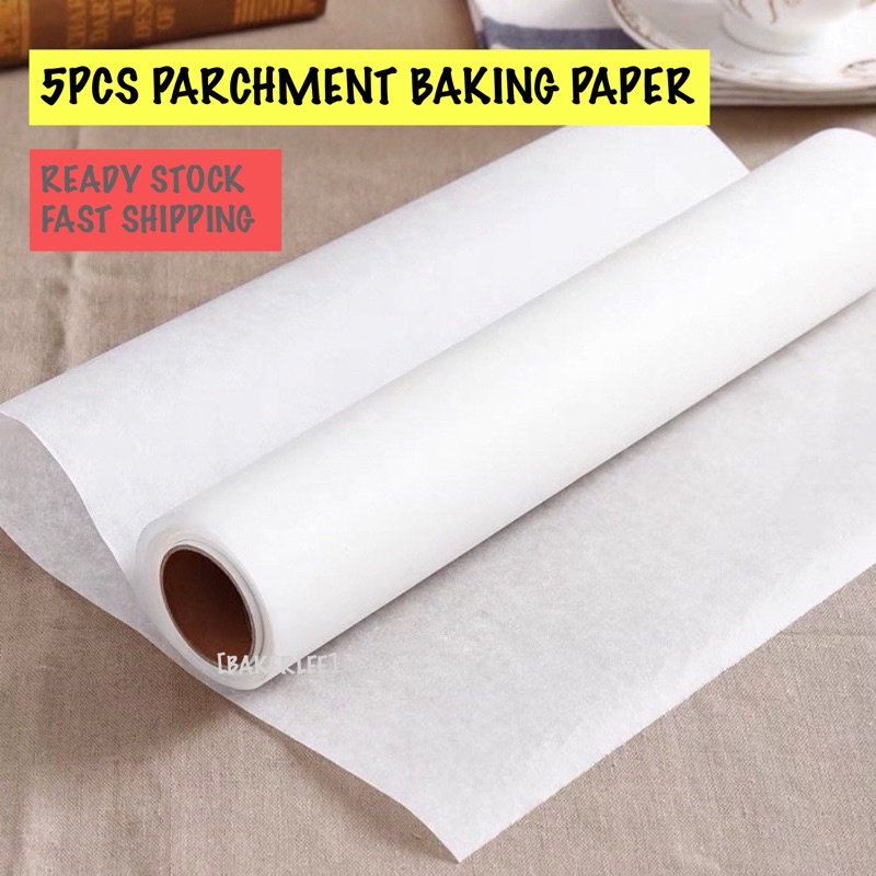 (5PCS) PARCHMENT BAKING PAPER KERTAS MINYAK BAKING PAPER GREASE PROOF ...