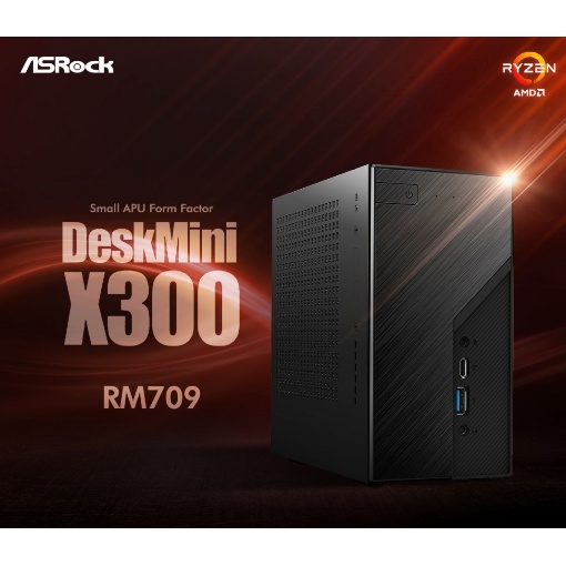 # ASRock DeskMini X300W Barebone PC [INC CHASIS, MOBO, POWER, COOLER ...