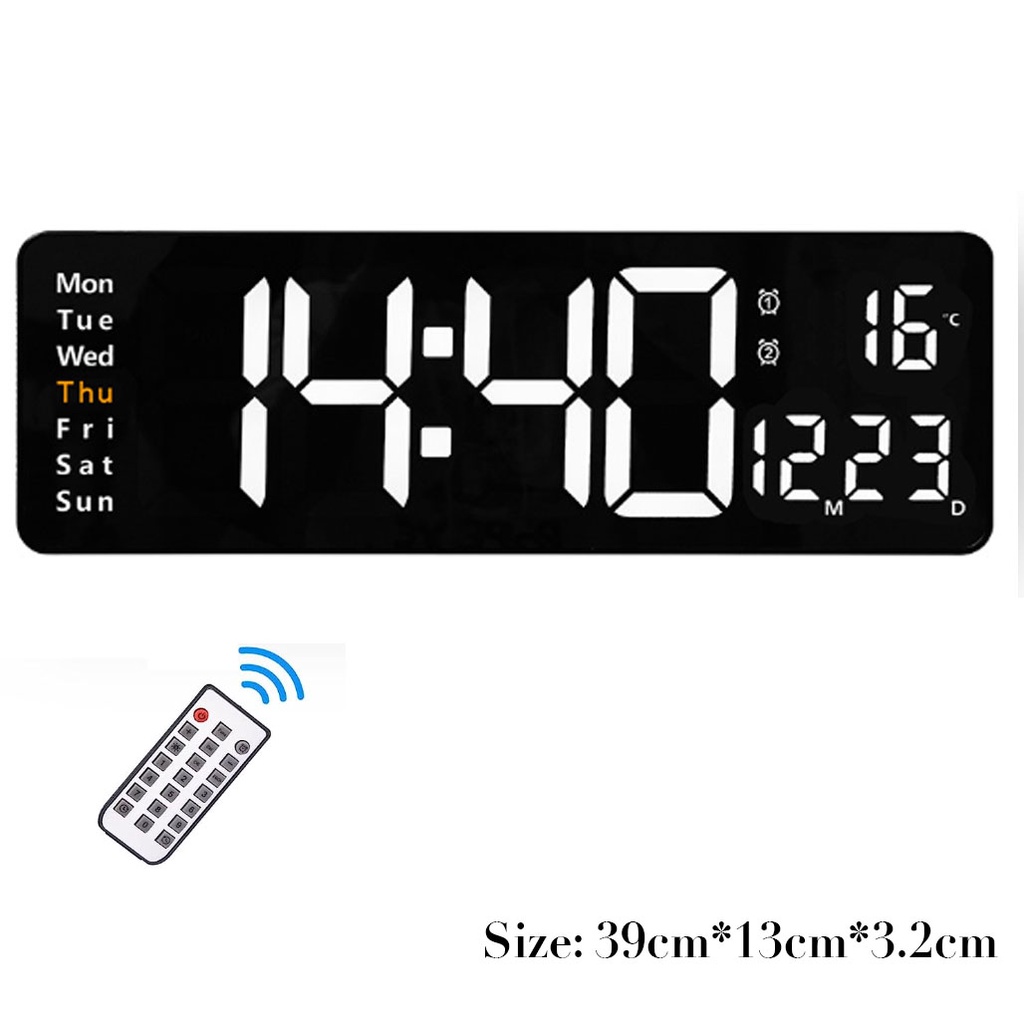 16.2” Digital Wall Clock Large Display LED Digital Clock with ...