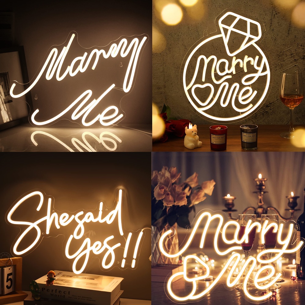MARRY ME Sign,LED Light Up Letter,Valentine Gift Light Up Marry Me Sign ...