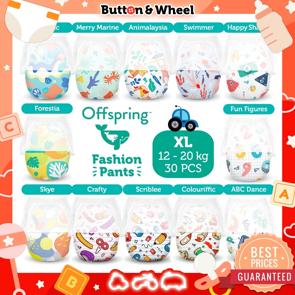 Offspring FASHION PANTS Diapers - Size XL (30 pcs) | Shopee Malaysia