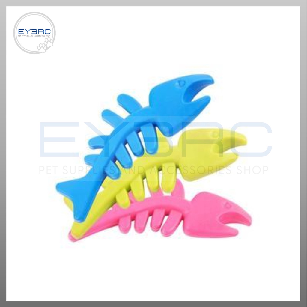 Rubber Chewing Toy Fish Bone Design for Pet - Durable Material for Dogs ...