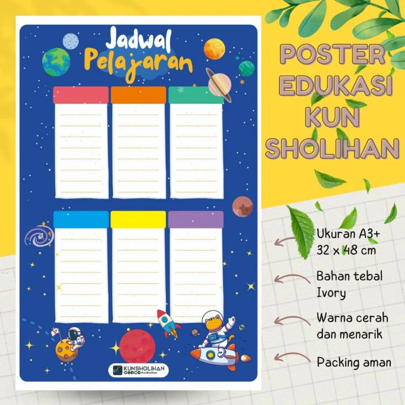 ANGKASA SERIES LESSON SCHEDULE POSTER (SHOLIHAN FIGURE) | Shopee Malaysia