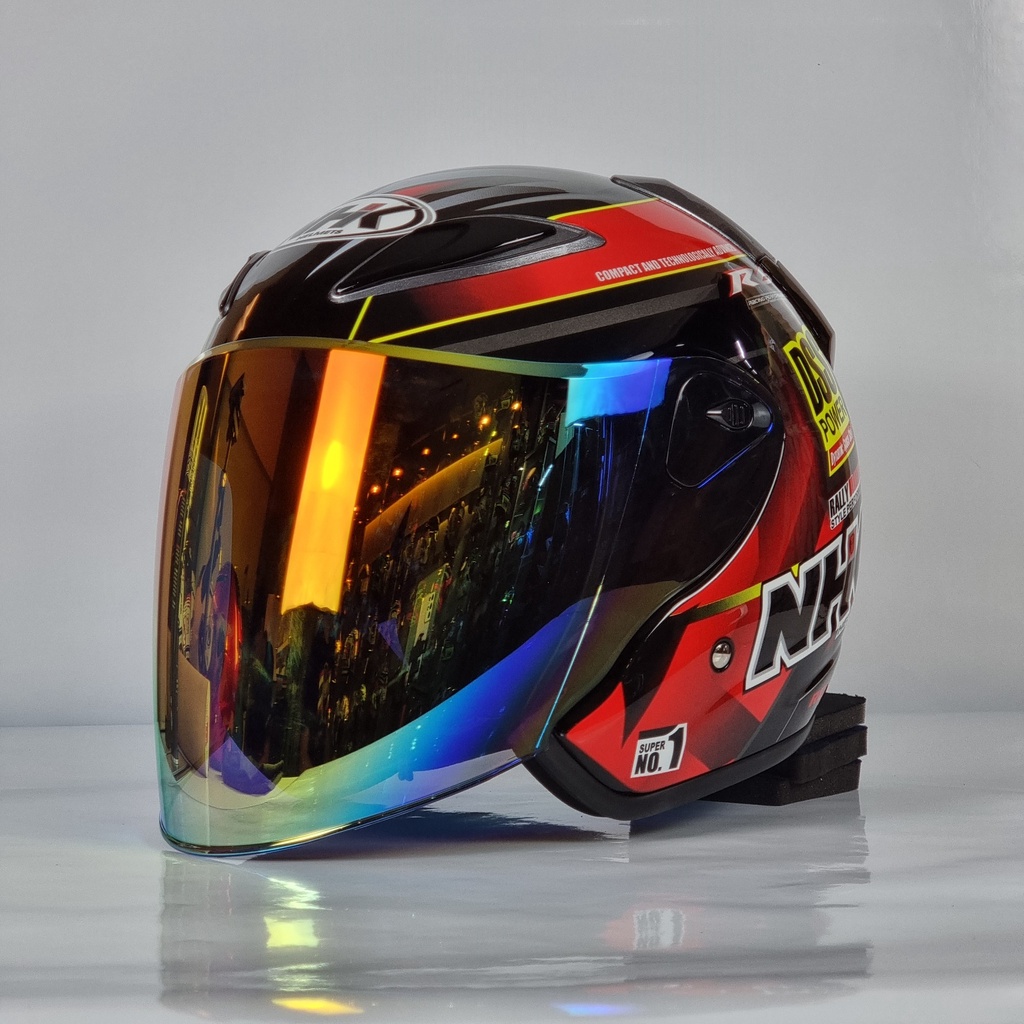 NHK Helmets R6 v2 Rally (Black/Red Glossy) | Shopee Malaysia