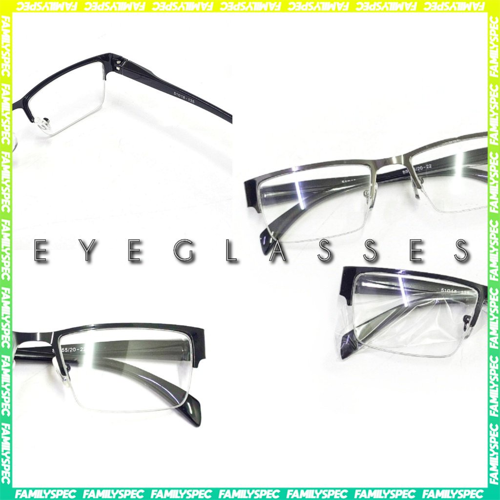 Halframe Clear Eyeglasses Spek Bingkai Separuh EG53 | Shopee Malaysia