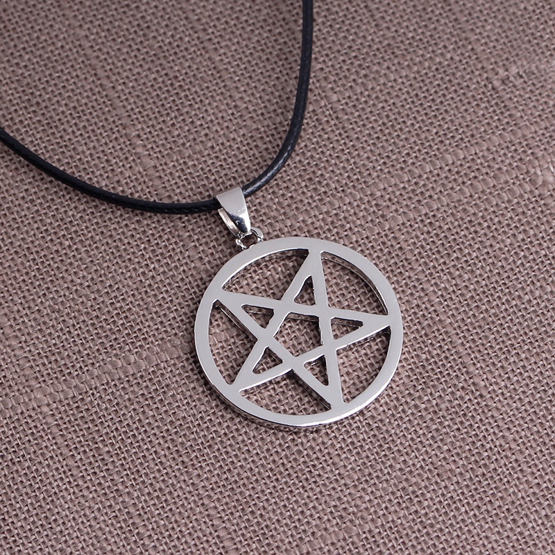 Black Butler Necklace Pentacle Pentagram Pendant Lucifer Satan Logo ...