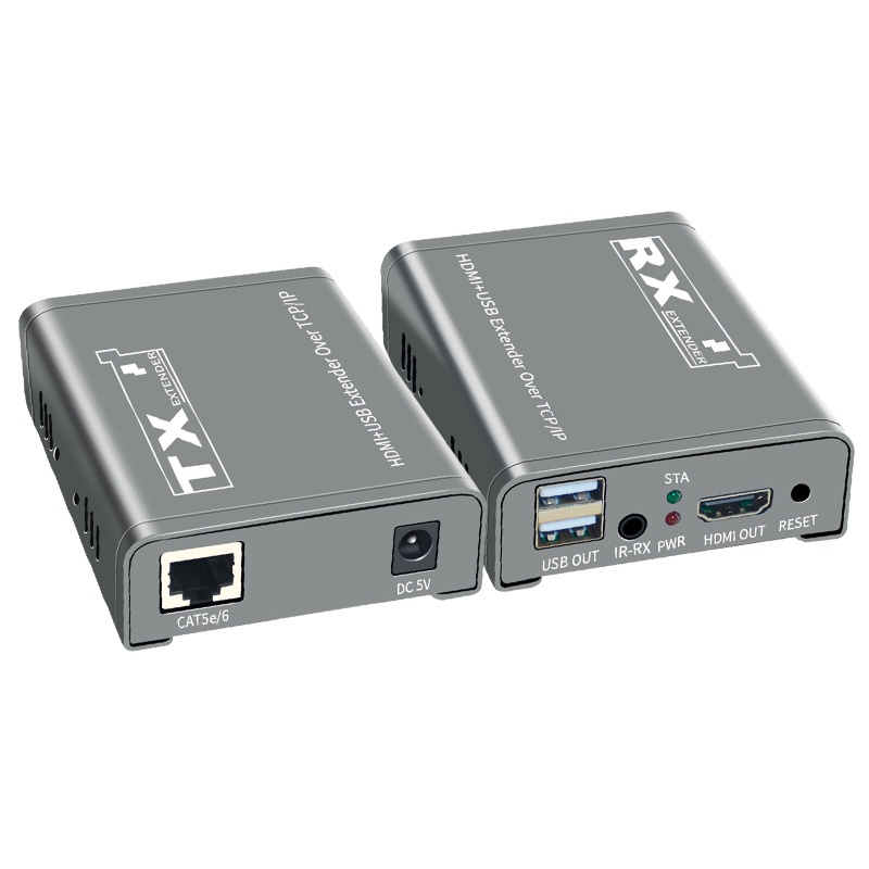 HDMI KVM Extender over IP UTP/STP Cat5e/6 250M HDMI USB Extender ...