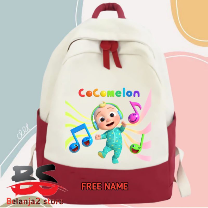 Cocomelon CHILDREN'S BACKPACK BAG UNISEX FREE NAME BAG | Shopee Malaysia