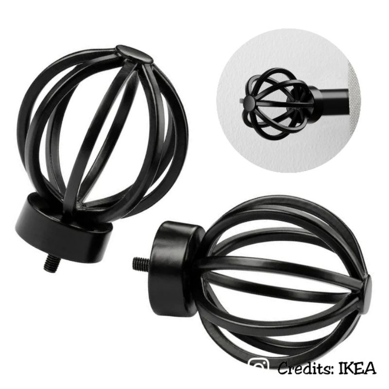 🔥 Hot item 🔥 Curtain Rod Finials / 1 Pair / White / Black / Raffig ...